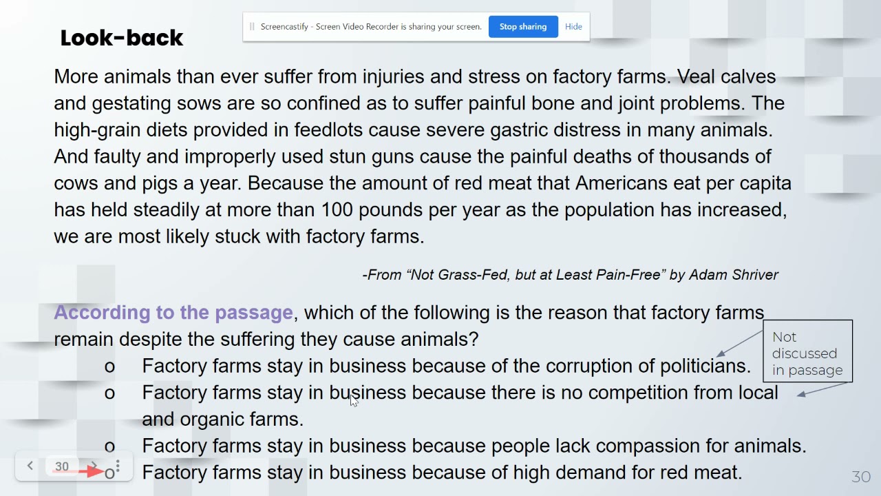 TSI Reading Intervention by Question Type Part 2 - YouTube