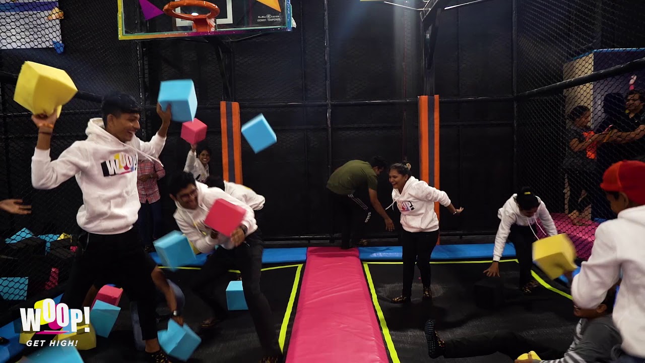 Trampoline Basketball | WOOP Trampoline Park | Surat | India - YouTube