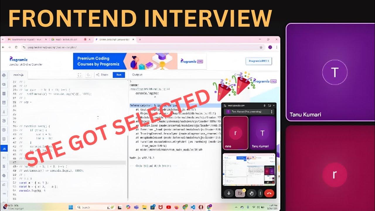𝐑𝐞𝐚𝐜𝐭𝐉𝐒 𝐃𝐞𝐯𝐞𝐥𝐨𝐩𝐞𝐫 𝐢𝐧𝐭𝐞𝐫𝐯𝐢𝐞𝐰 𝐍𝐨-𝟒|𝐅𝐑𝐄𝐒𝐇𝐄𝐑'𝐒 𝐅𝐫𝐨𝐧𝐭 𝐄𝐧𝐝 𝐈𝐧𝐭𝐞𝐫𝐯𝐢𝐞𝐰 | 𝐉𝐚𝐯𝐚𝐬𝐜𝐫𝐢𝐩𝐭, 𝐇𝐓𝐌𝐋,𝐂𝐒𝐒 |𝐆𝐨𝐭 ...