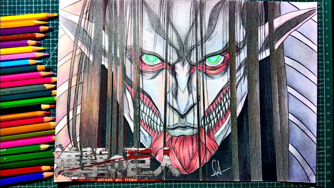 Drawing Founding Titan Eren Jaeger [SHINGEKI NO KYOJIN] - YouTube