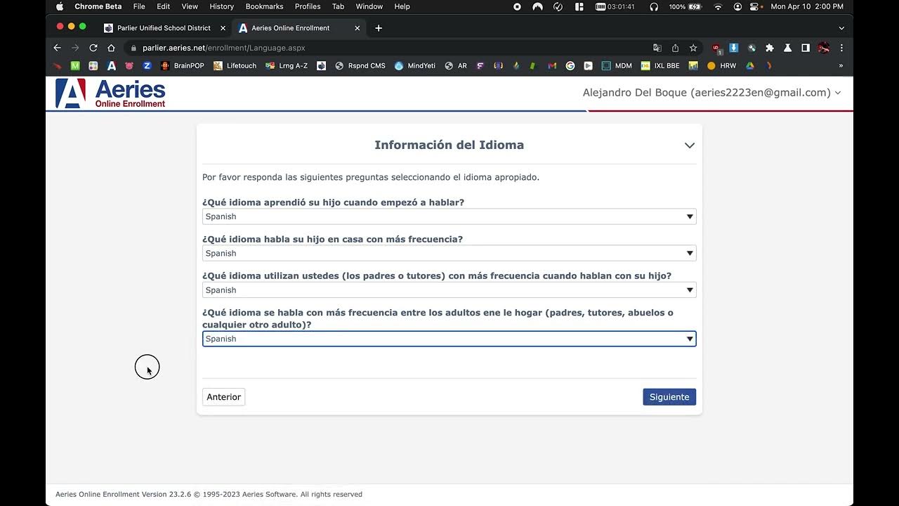Aeries - Como registrar a su(s) estudiante(s) en AERIES - YouTube