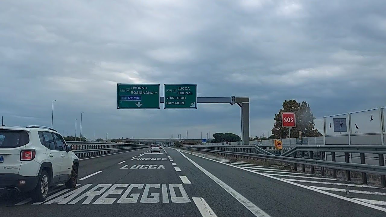 Autostrada A11-E76 (Firenze mare) da diramazione su A12-E80 a Massarosa ...