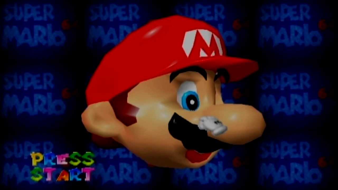 SUPER MARIO 64 (VC/N64) intro gameplay first star trailers (virtual ...