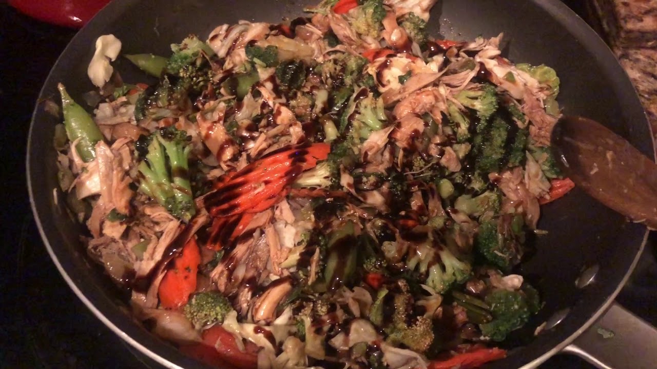 Turkey Stir Fry Using Leftover Turkey From Thanksgiving - YouTube