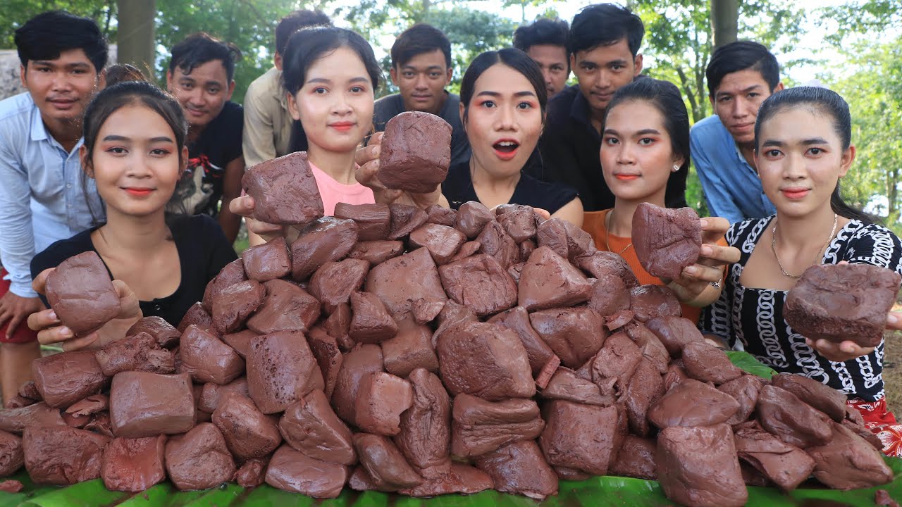Amazing cooking porridge blood pork recipe in my big family - Porridge ...