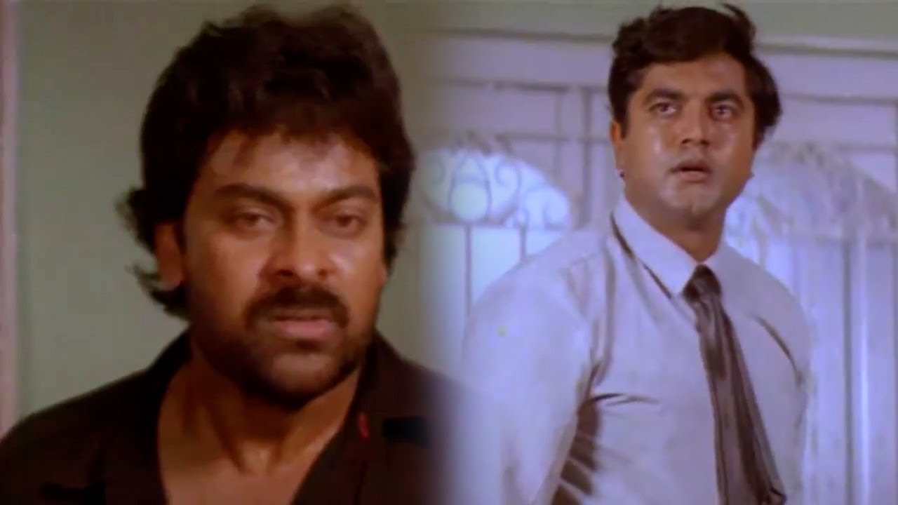 Chiranjeevi & Sharath Best Action Scene || Gang Leader Movie Scenes ...