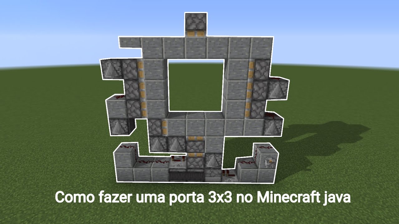 Como fazer uma porta 3x3 no minecraft - YouTube