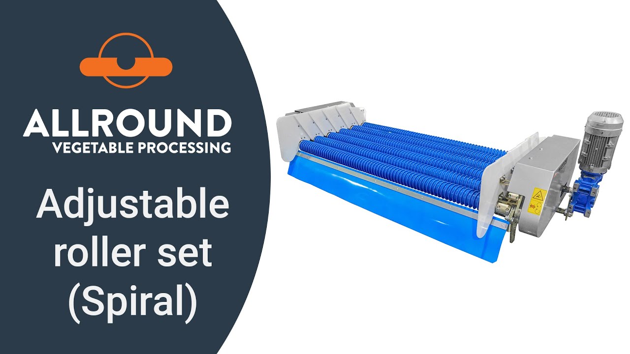 Adjustable roller set VRE | Allround Vegetable Processing - YouTube