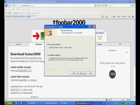 Foobar 2000 installation - YouTube
