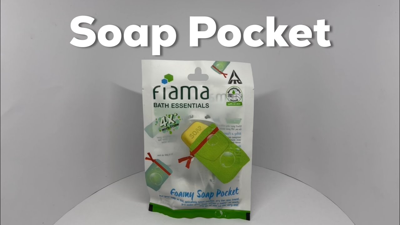 Fiama Bath Essentials Foamy Soap Pocket - YouTube