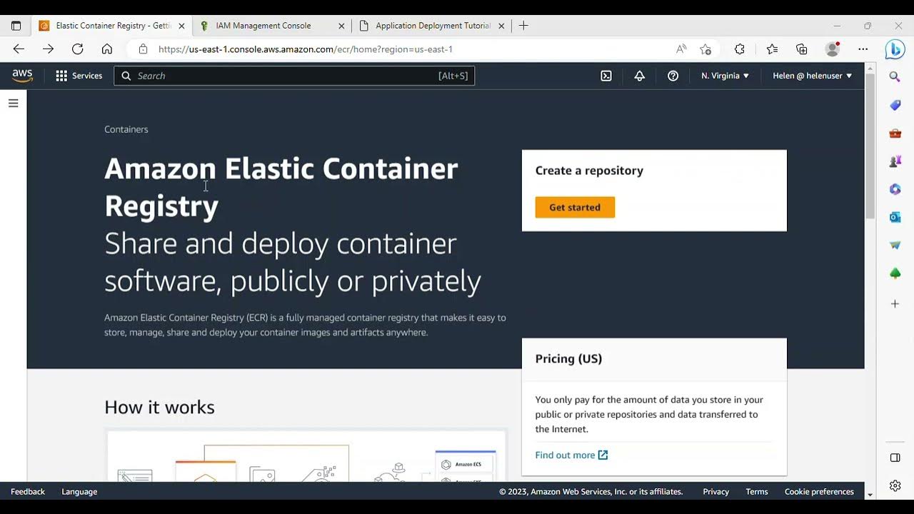 Create a Repository using Elastic Container Registry (ECR) in AWS | Create Role | Attach ...