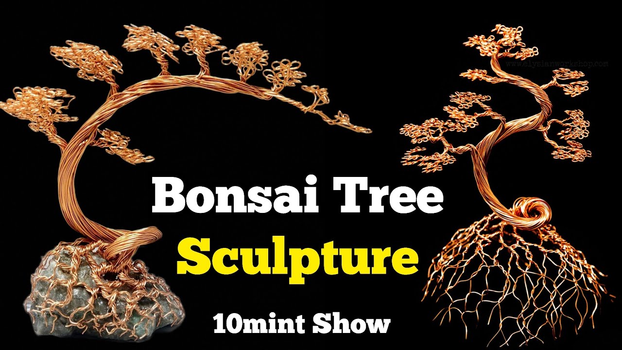 Bonsai Tree Sculpture || Copper Wire Cascade Bonsai Tree Sculpture ...