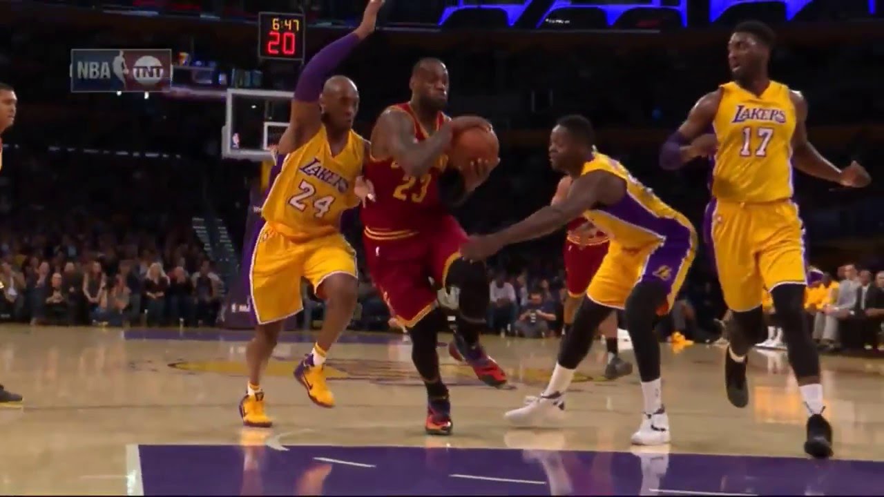 Kobe Bryant Defense on LeBron James 10 03 2016 Highlights Last Game ...