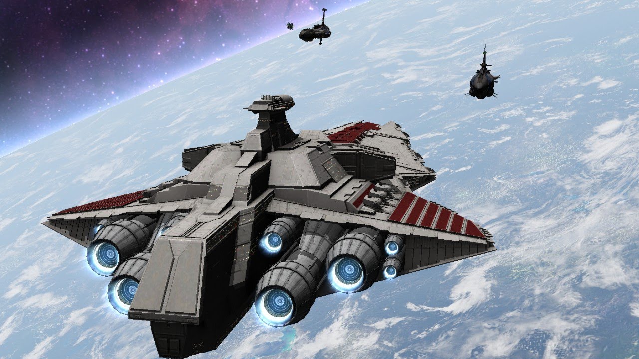 1 Allocator & 2 Providence vs 1 Valiant & 2 Servators - Star Wars: Empire At War Remake NPC ...