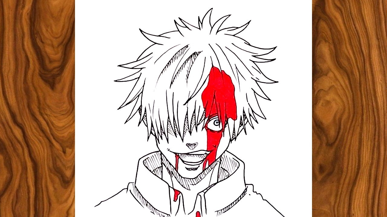 How To DRAW Injured GOJO SATORU (JUJUTSU KAISEN) | Easy Anime Drawing ...