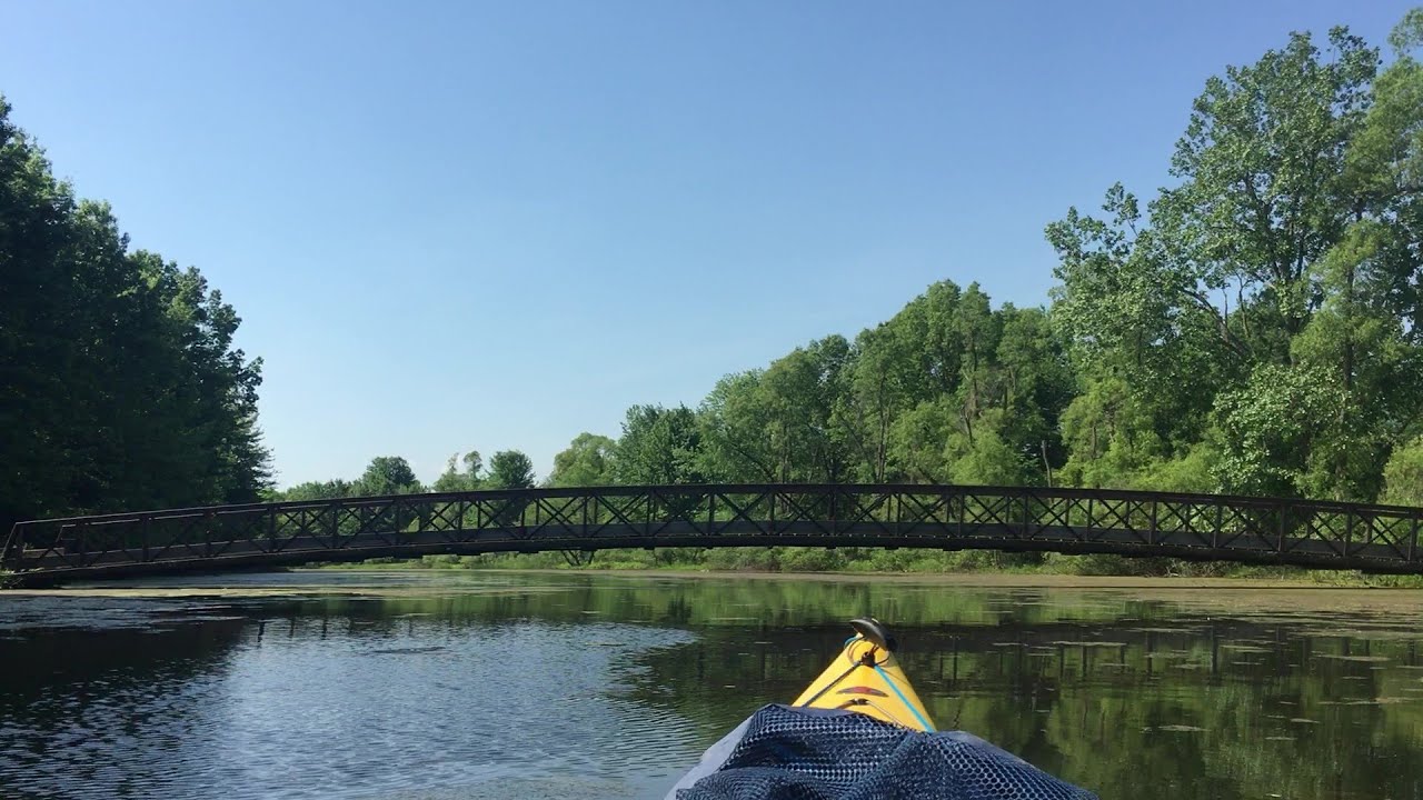 Lake Ovid channel by the large island - Loud wind warning - YouTube