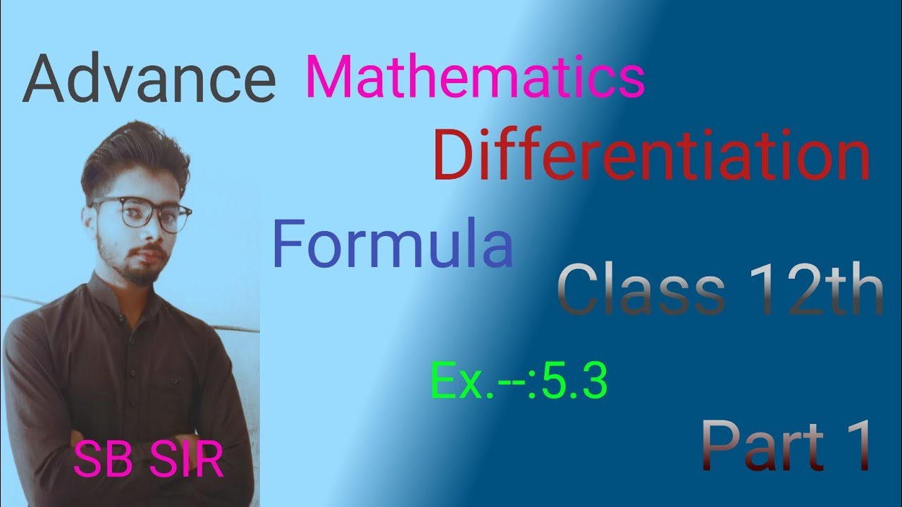 Differentiation class 12th question based on trigonometric function ...