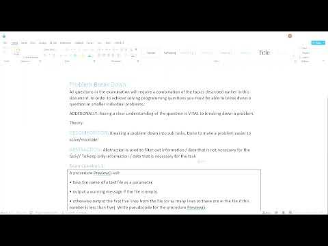 CIE AS-Level Computer Science 9618 Paper 2:Abstraction and decomposition - YouTube