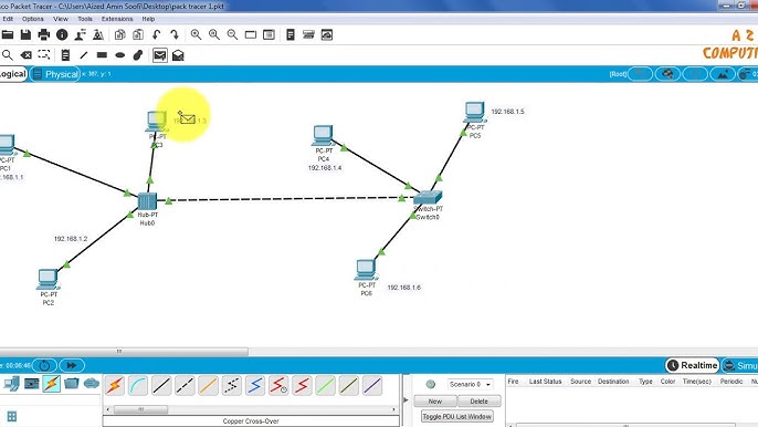 Hybrid Topology Using Cisco Packet Tracer Youtube