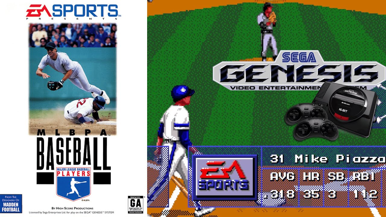 MLBPA Baseball (1994) SEGA Genesis / SEGA Mega Drive Gameplay in HD～4K ...