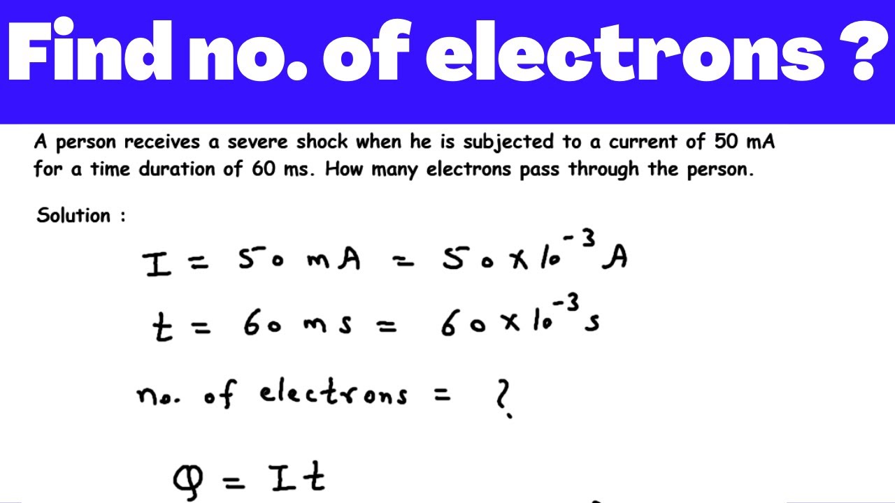 Find number of electrons ? | Problem on charge and current | Basic ...