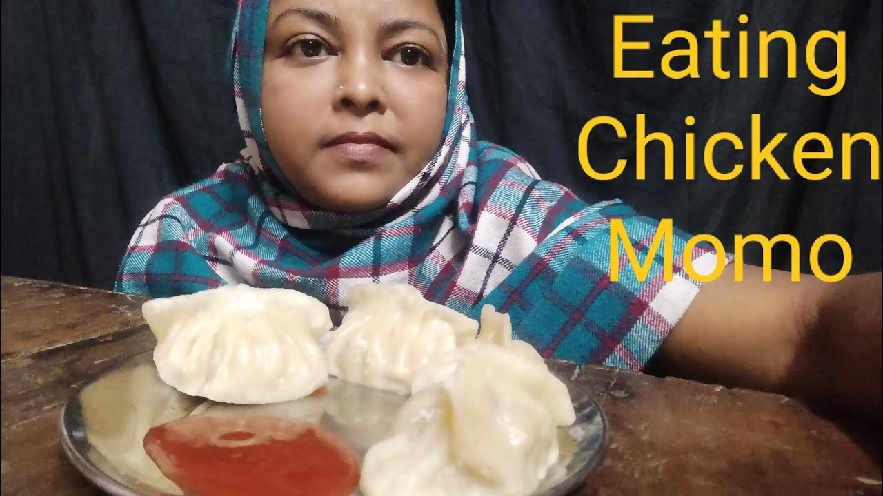 Chicken Momo Eating Show | Big Bites Mukbang | Garib Lady Eating - YouTube