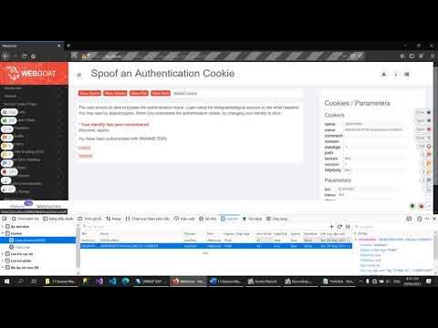 [WebGoat 7 - Session Management Flaws] Spoof an Authentication Cookie - YouTube
