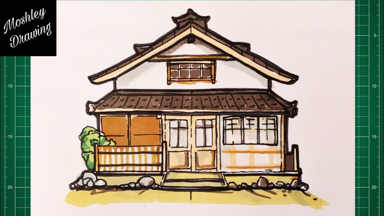 Traditional Japanese House Drawing Design Stack: A Blog About Art,