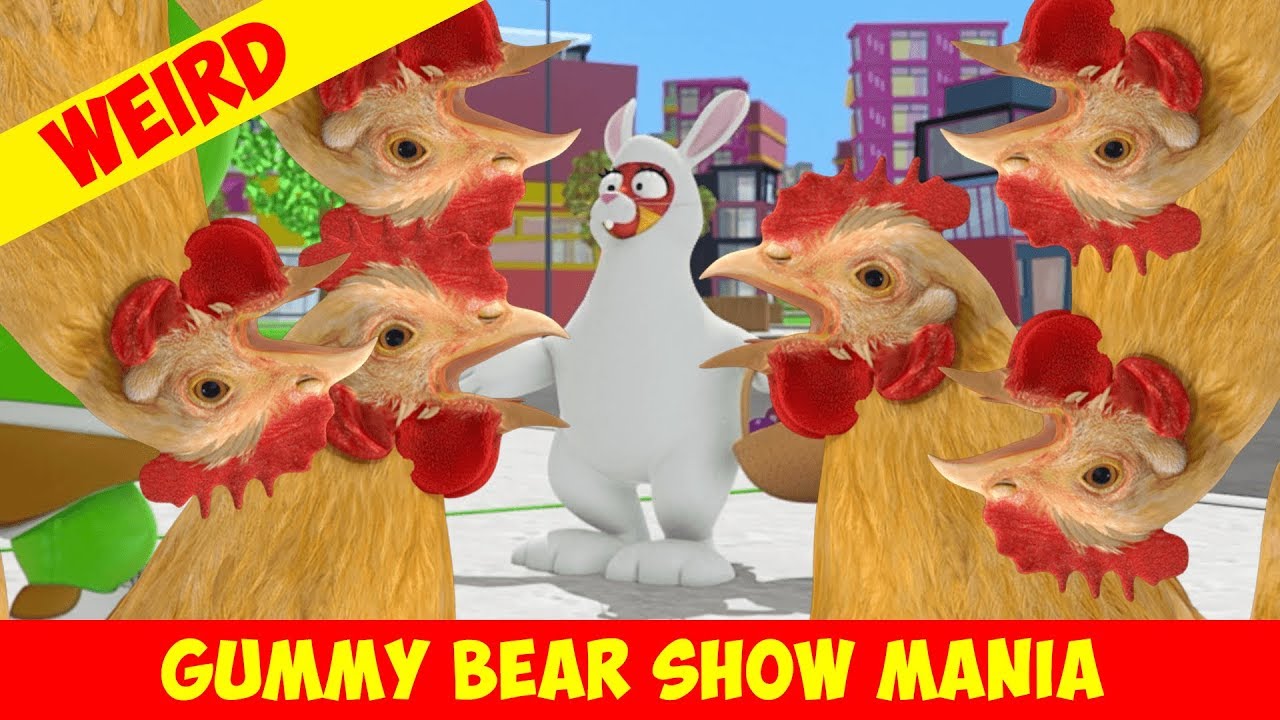 "Funny Easter Bunny" with a 🐔CHICKEN 🐔INVASION 🐔 - Gummy Bear Show ...