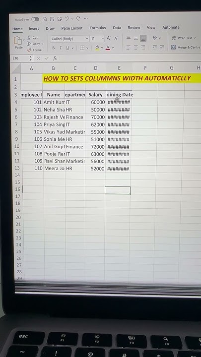 How to set column width in Excel @Gen-Z-Techie #excelformula #excel #excelfunction#exceltips ...