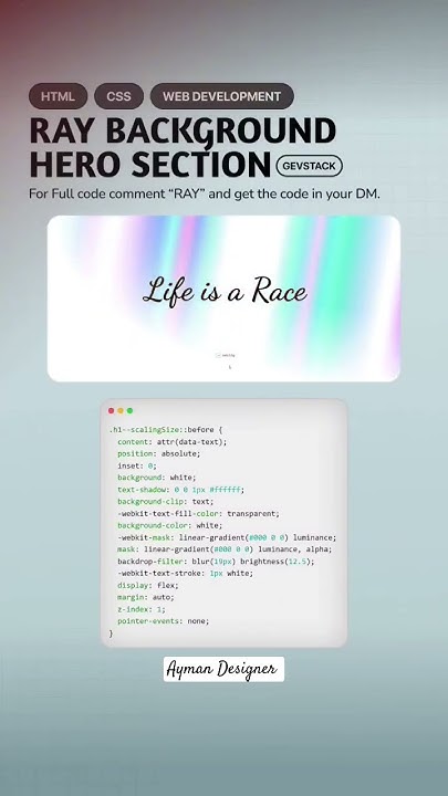 Rays background Hero section animation _ Using Html and Css 🤌🏻 - YouTube