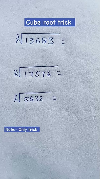 Cube root trick || #shorts #maths #shortsfeed #shortsvideo #viral #trending #math #education #yt ...