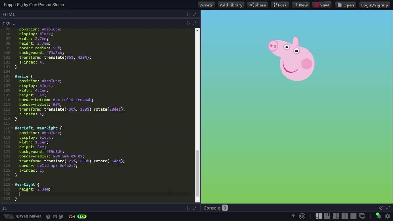 Creating PEPPA PIG Using HTML & CSS: Step-by-Step Tutorial - YouTube