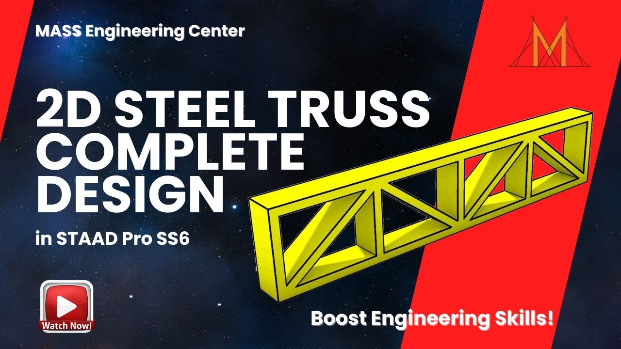 Steel Truss Design with STAAD Pro SS6 in Minutes - YouTube