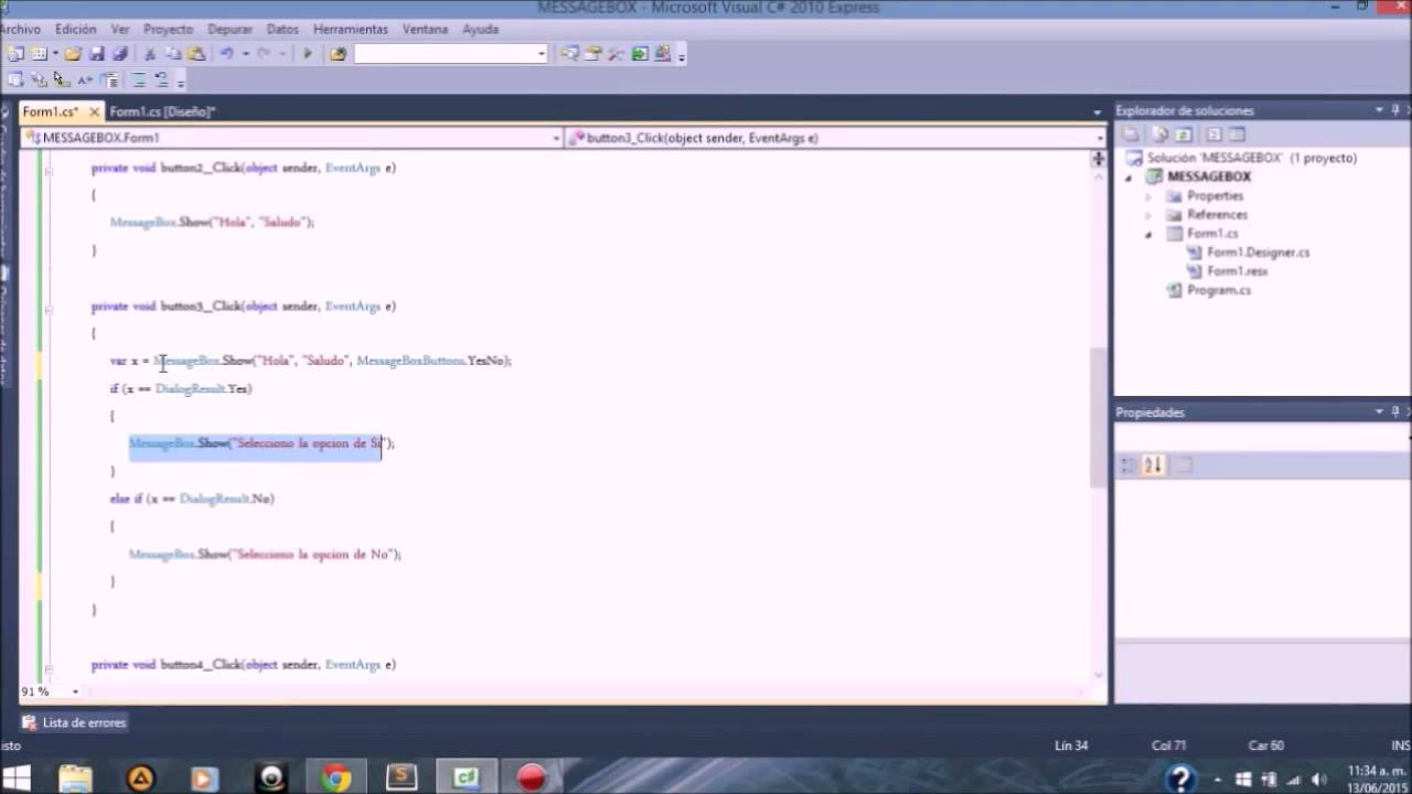 MessageBox y sus declaraciones basicas - Visualizandolanet - YouTube