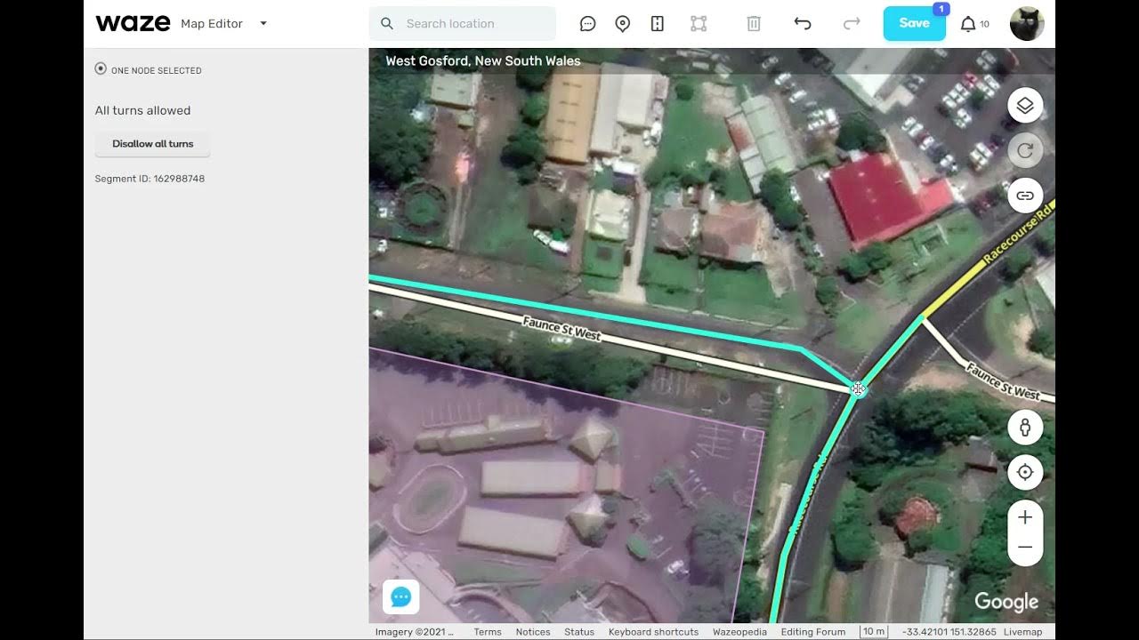 How to add a bend in a road using Waze Map Editor - YouTube