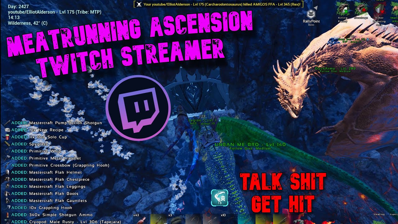 Ark Streamer Talk Shit About Me & We MeatRun They Ascension Cave Carcha ...