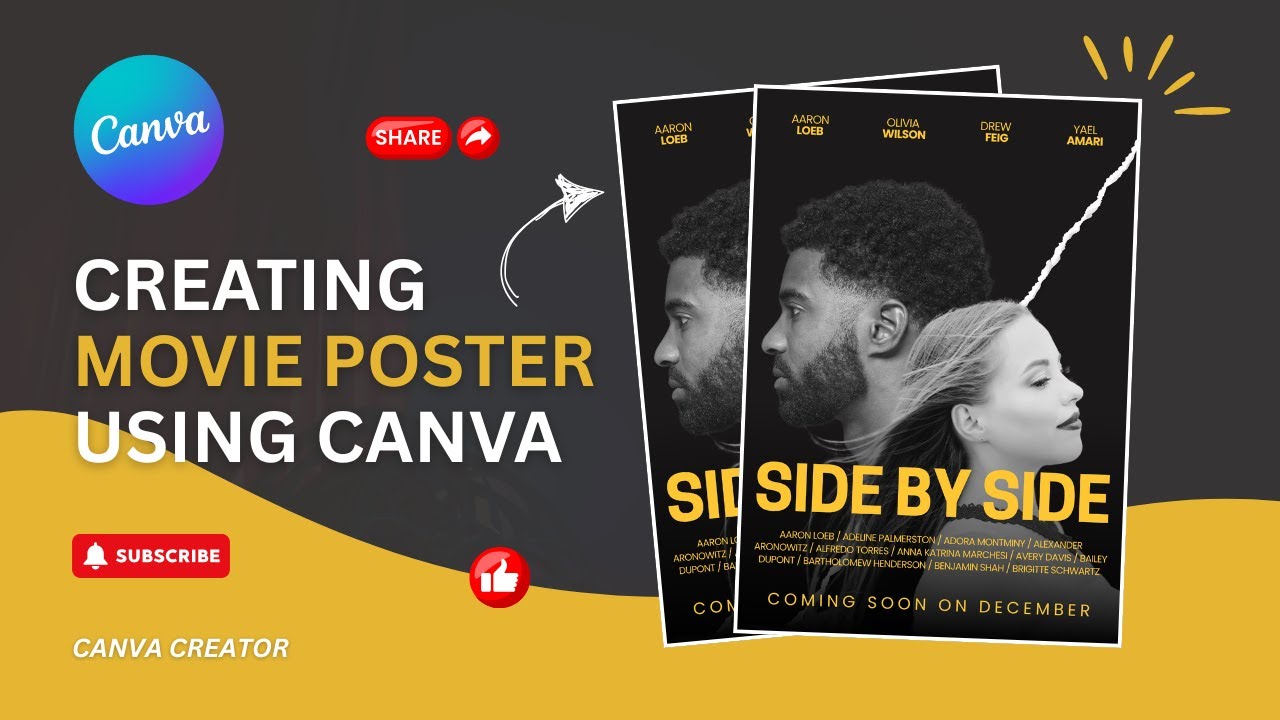 How to make Poster Design using Canva | Movie Poster | Canva Tutorial ...
