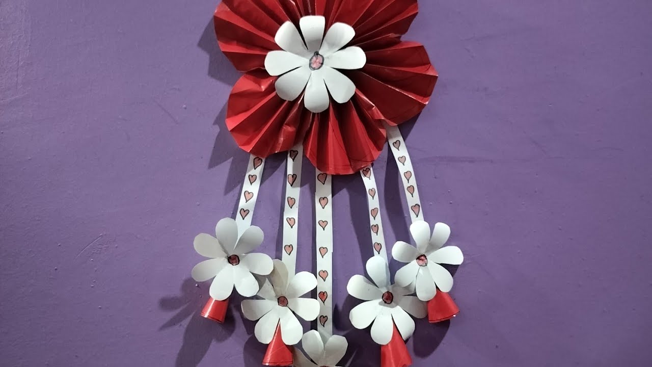 Beautiful Wall Hanging ll Craft Ideas With Paper ll Craft Paper Work ll ...