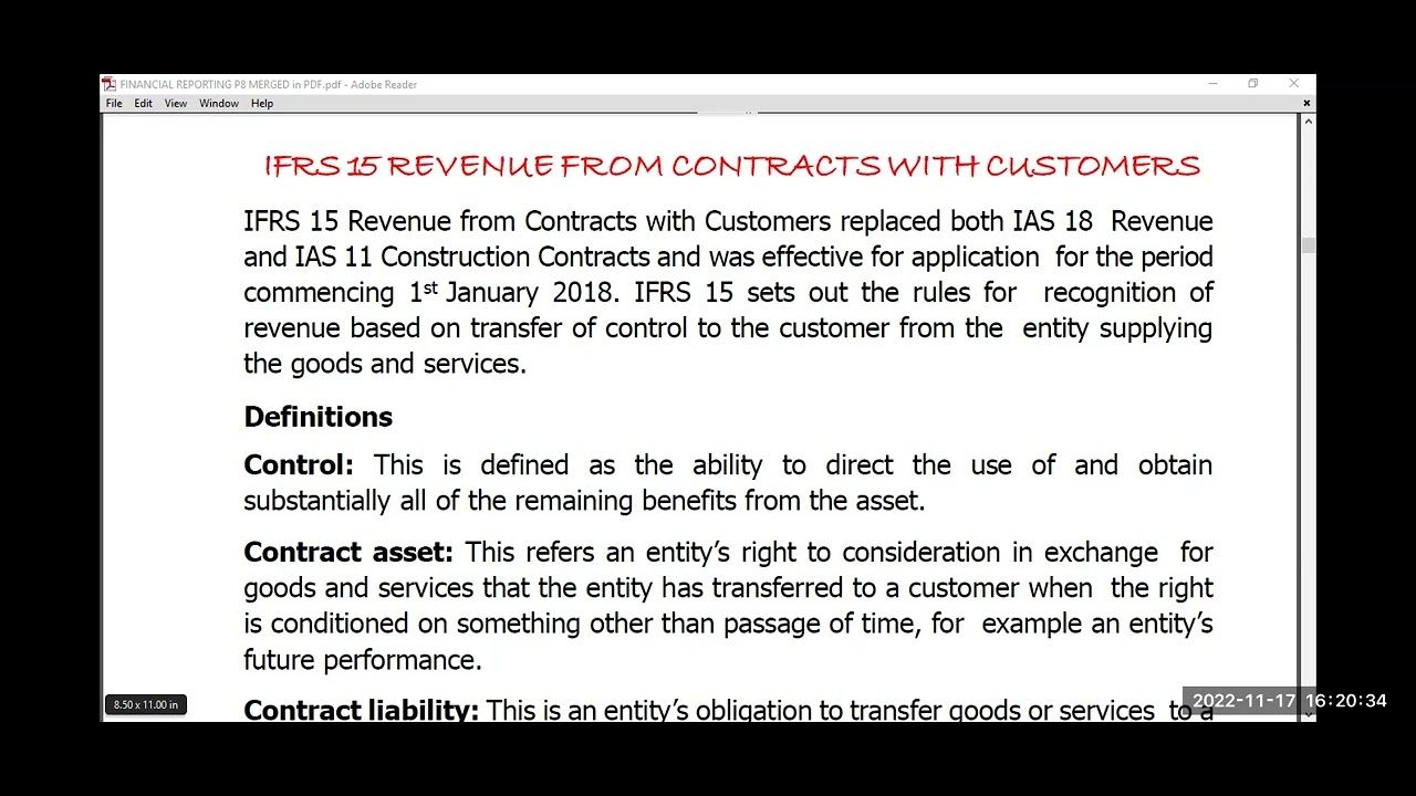 #027 IFRS 15 REVENUE CONTRACTS WITH CONSTOMERS - YouTube