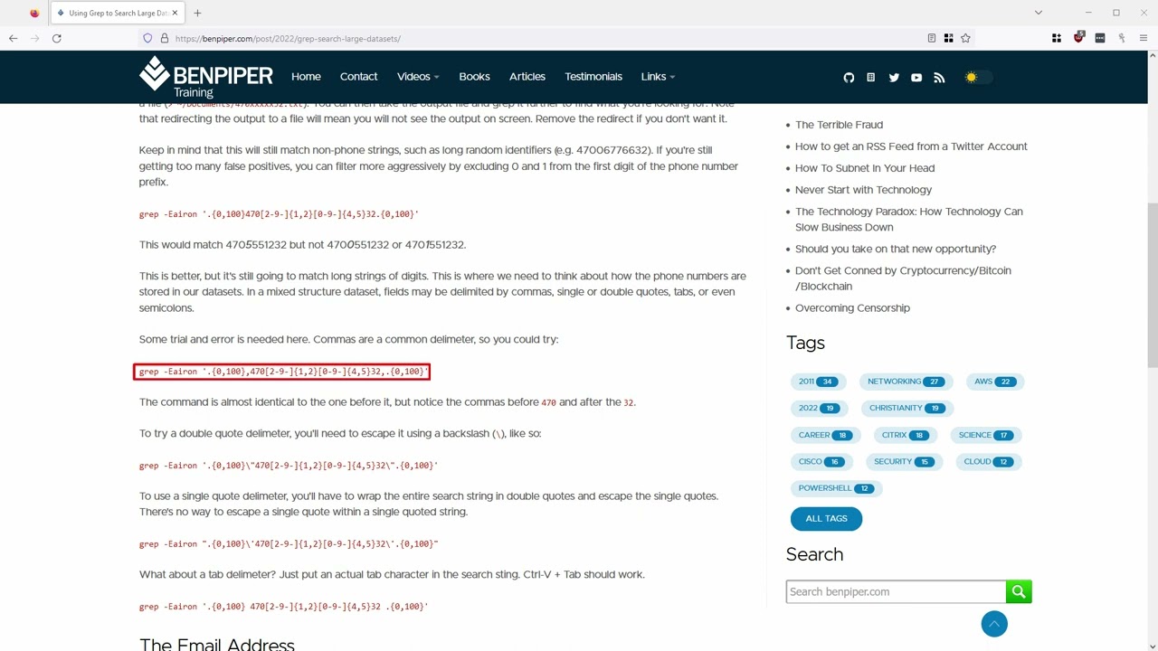 Using Grep Recursive And Regex To Search Big Data Sets YouTube Using Grep Recursive And Regex To Search Big Data Sets YouTube