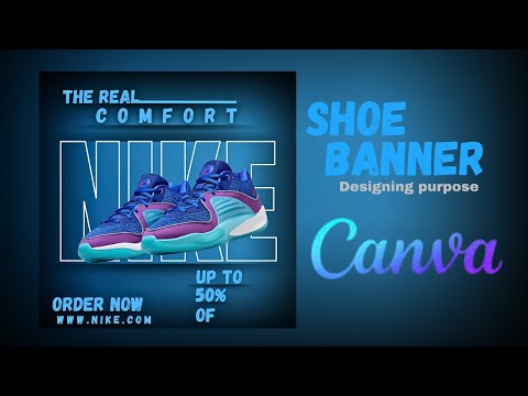 How to Design Ecommerce Shoes Banner in Canva for FREE - YouTube