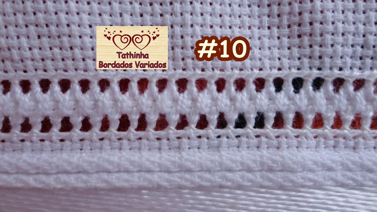 PONTO AJOUR E BAINHA ABERTA SIMPLES - Tathinha Bordados #10 - YouTube