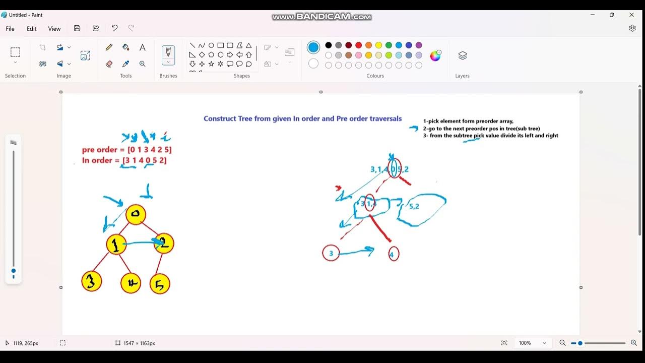 Constructing a Binary Tree from Preorder and Inorder Traversal in arabic 02 - YouTube