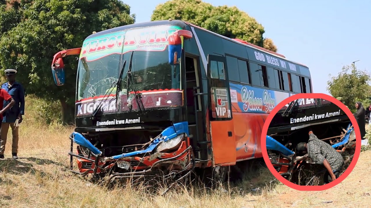 AJALI YA BASI NA GUTA TABORA YAUA WATU WATATU / DEREVA WA BASI AKIMBIA ...