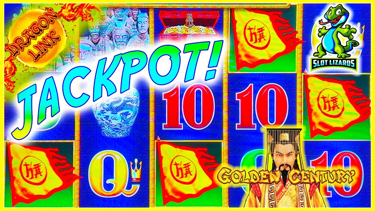 CRAZY BONUS RETRIGGER JACKPOT! HUGE WIN! Dragon Link Golden Century ...