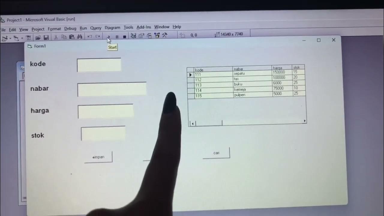 CARA MEMBUAT PROGRAM DI MICROSOFT VISUAL BASIC - YouTube