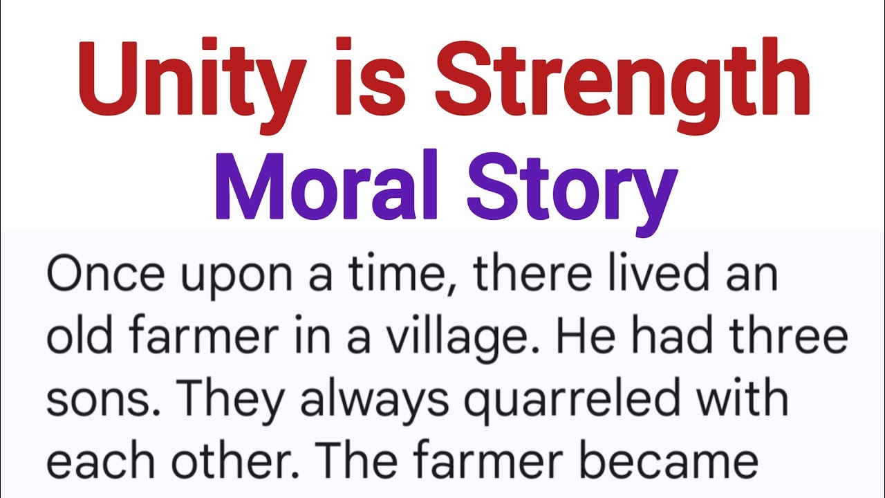 Unity is Strength | Moral Story in English | Educational Story for ...