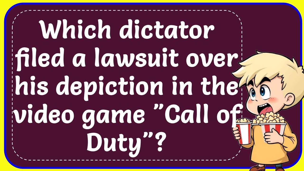 Which dictator filed a lawsuit over his depiction in the video game ...