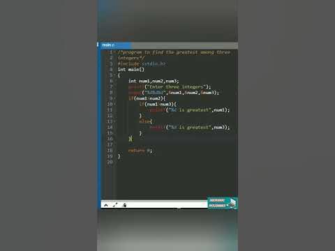 Program to find the greatest among three integers#c #cprogram #cshorts ...